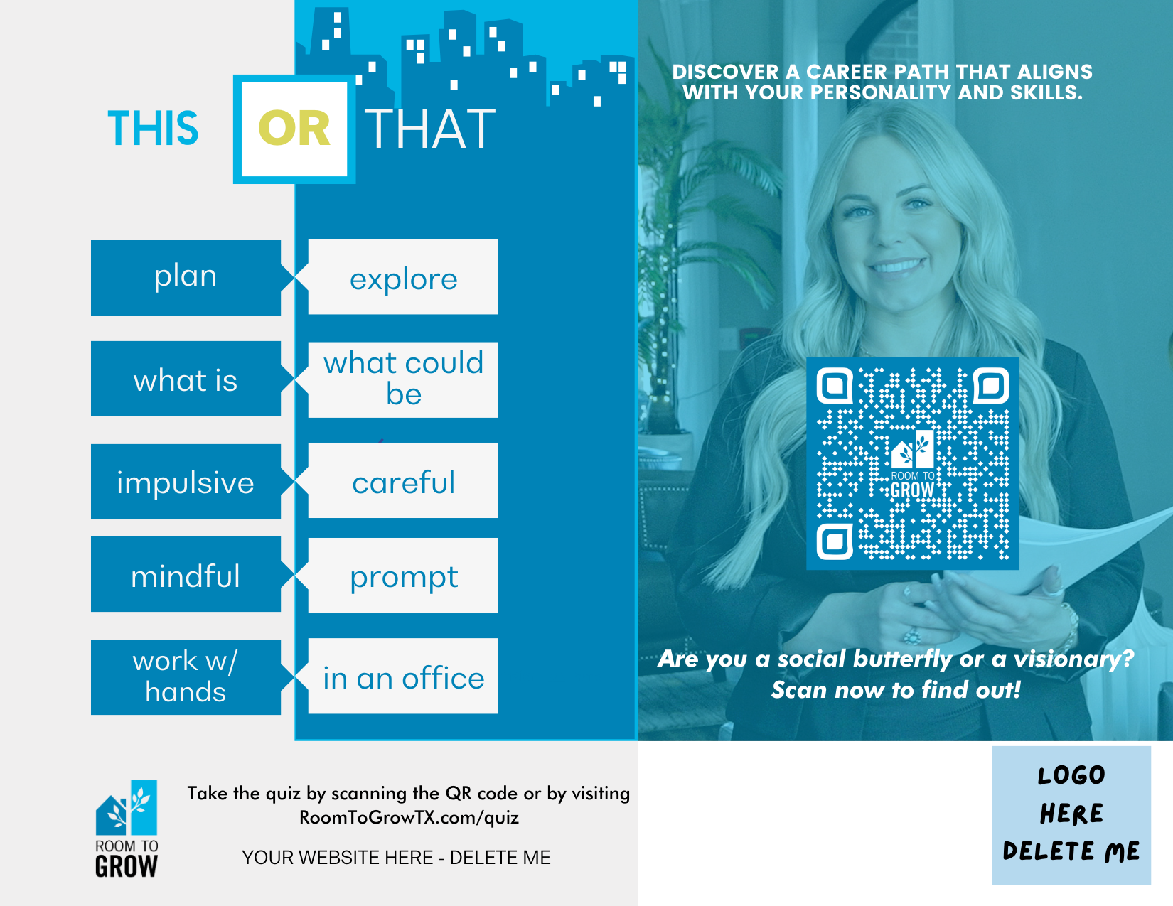 Recruiting Postcards – Room to Grow